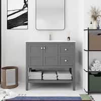 Bathroom Vanity With Sink In 36 Inch, Freestanding Bathroom Vanity with ...