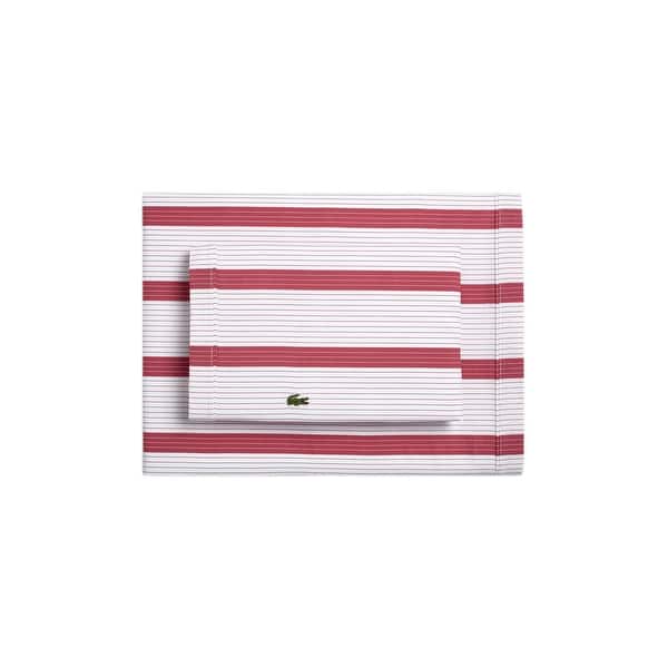 Lacoste Archive Striped 100% Cotton Sheet Set - Bed Bath & Beyond ...