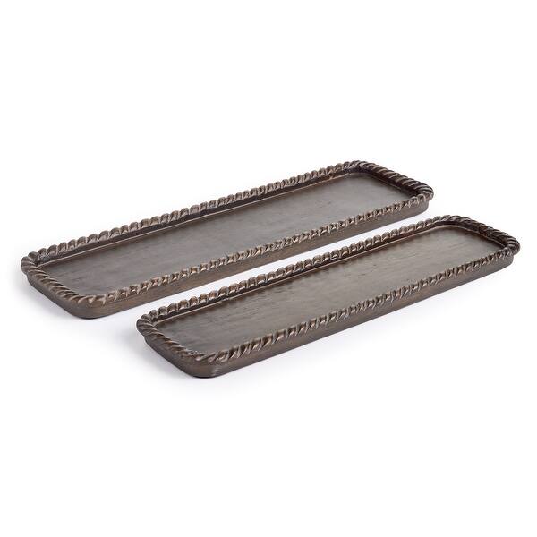 Langley Rectangular Trays, Set of 2 - On Sale - Bed Bath & Beyond ...