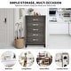 51" Tall Modern Gray Wood 5-drawer Storage Chest - Bed Bath & Beyond ...