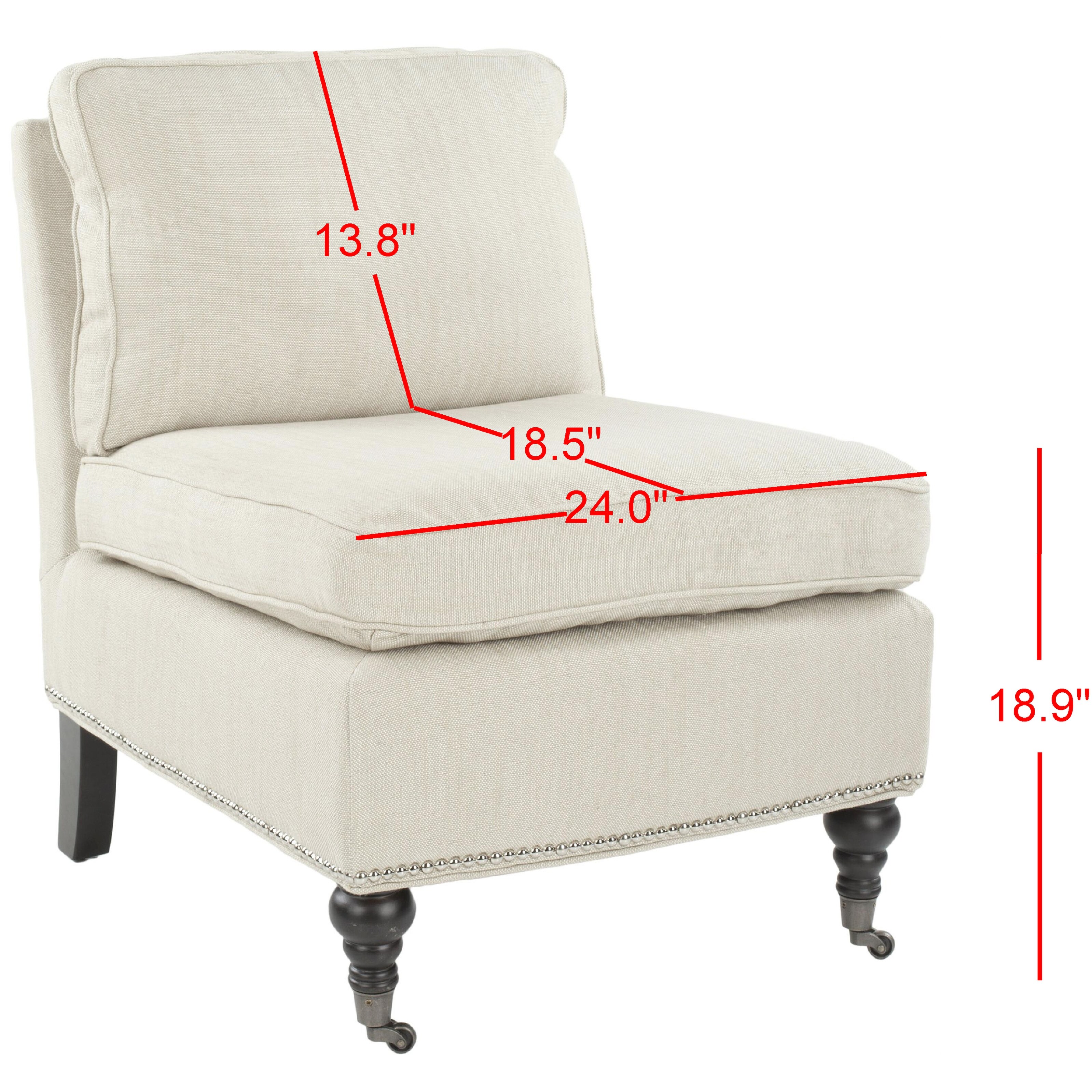 SAFAVIEH Randy Beige Armless Club Chair On Sale Bed Bath Beyond 7388235