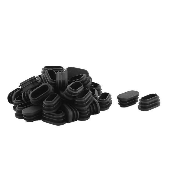 Unique Bargains Table Feet Plastic Oval Design Tube Pipe Insert Cap ...