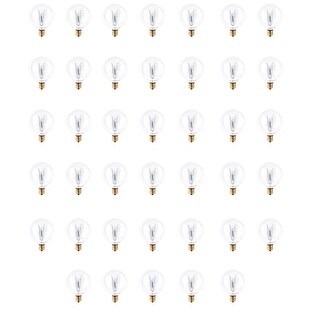 Bulbrite Pack of (40) 25 Watt Dimmable Clear G16.5 Incandescent Light ...