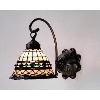 Meyda Tiffany Roman 8" Wide Single Light Wall Sconce with Art Glass ...