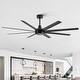 65/72/84/100-In Black/White Industrial Ceiling Fan with Remote without ...