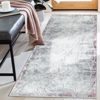Petra Collection Lilac/Grey Abstract Area Rug - Bed Bath & Beyond ...