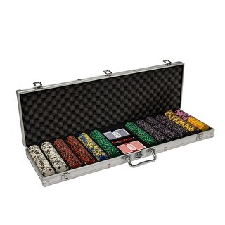 600 Ct Ace King Suited 14 Gram Poker Chip Set w/ Aluminum Case - Bed ...