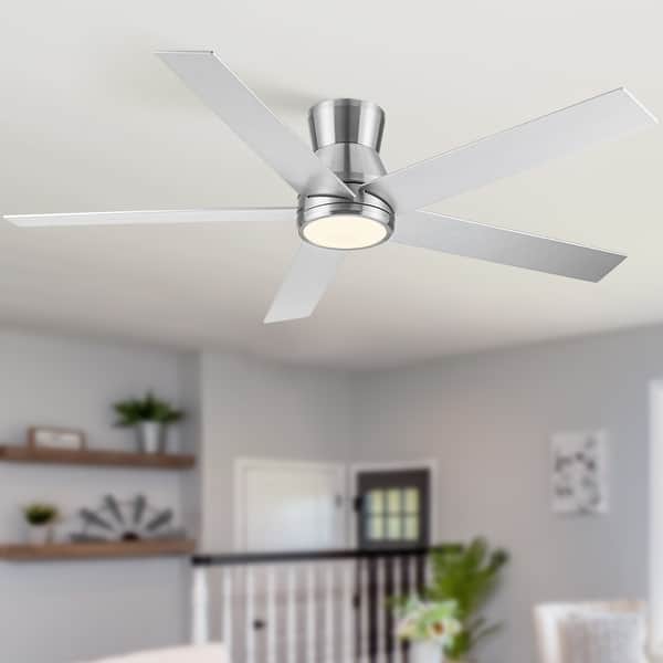 52" Lowe Profile Ceiling Fan with Light, Remote Control - Bed Bath ...