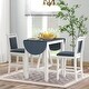 3-Piece Counter Height Drop Leaf Dining Table Set with 2 Chairs - Bed ...