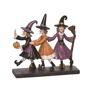 Transpac Resin 10 in. Multicolor Halloween Walking Witches Figurine ...