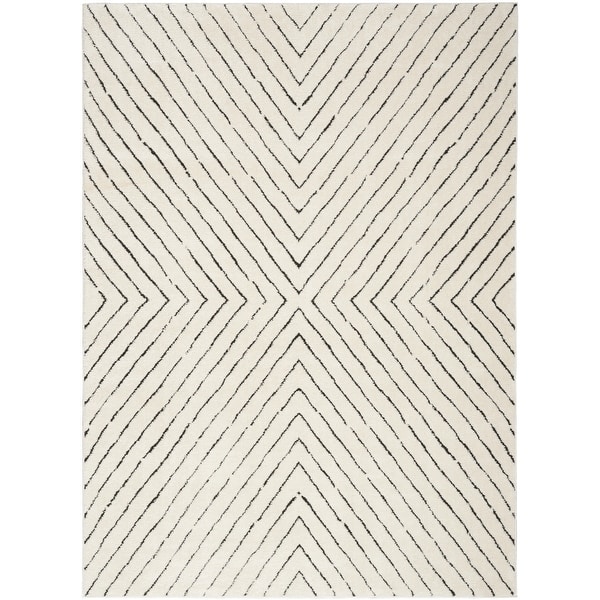 Nourison Cozy Modern Indoor Abstract Area Rug - Bed Bath & Beyond ...