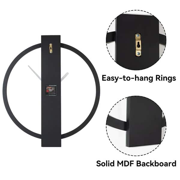 Glass Round Wall Clock 24 Inches - Bed Bath & Beyond - 37496486