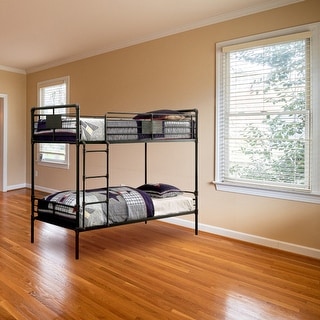 Upper Guard Rails bunk beds Antique Black twin bed Metal heavy bed ...