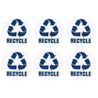 Recycle Sticker Bin Labels 5 Inch Large Recycling Vinyl for Trash Can ...