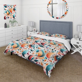 Designart "Minimalist Feather Paisley Pattern" paisley Bedding Cover ...