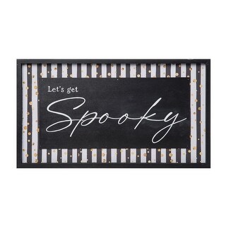 20" Let's Get Spooky Framed Halloween Wall Sign - Bed Bath & Beyond ...