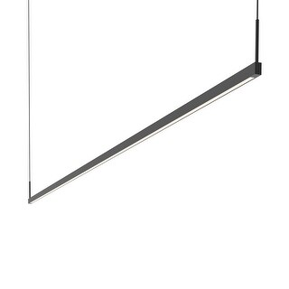 Sonneman Lighting Thin-Line Satin Black 96-inch LED One Sided Pendant ...