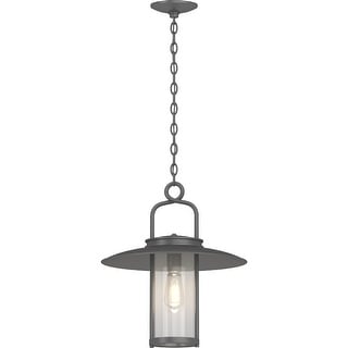 Volume Lighting 1-Light Black Outdoor Lantern Pendant - N/A - Bed Bath ...