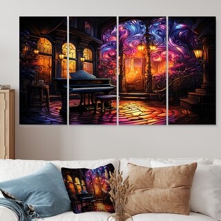 Designart "Gothic Piano Chruch Melodies" Music Piano Extra Large Canvas ...