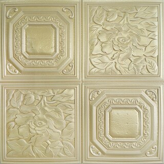 Dundee Deco Green Gold Wood PE Foam 3D Wall Panels, Decorative Wall ...