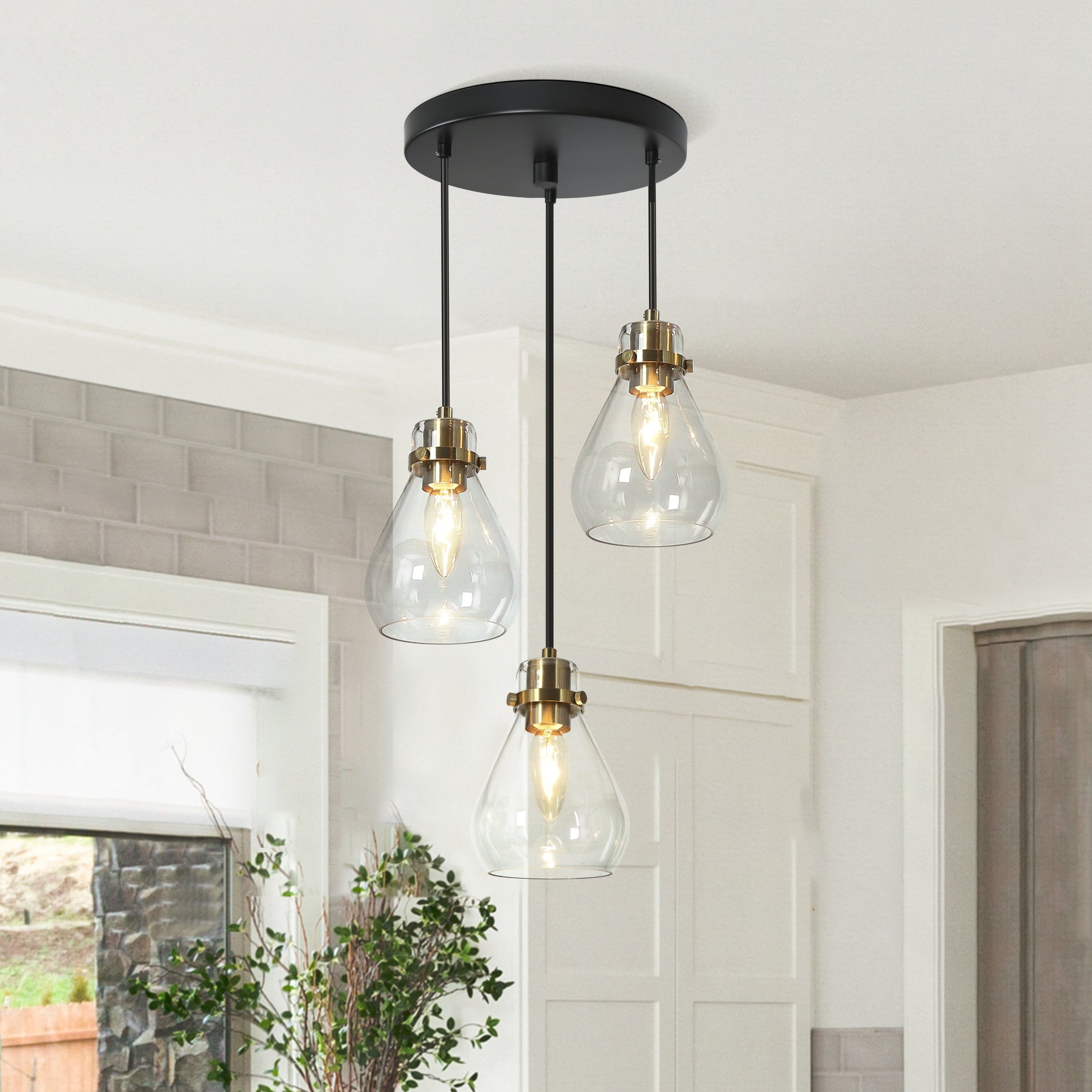 Marsie Modern Ceiling Light 3-light Farmhouse Flush Mount Drop Down ...