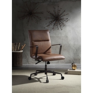 Brent Vintage Chocolate Executive Arm Office Chair with Swivel - Bed ...