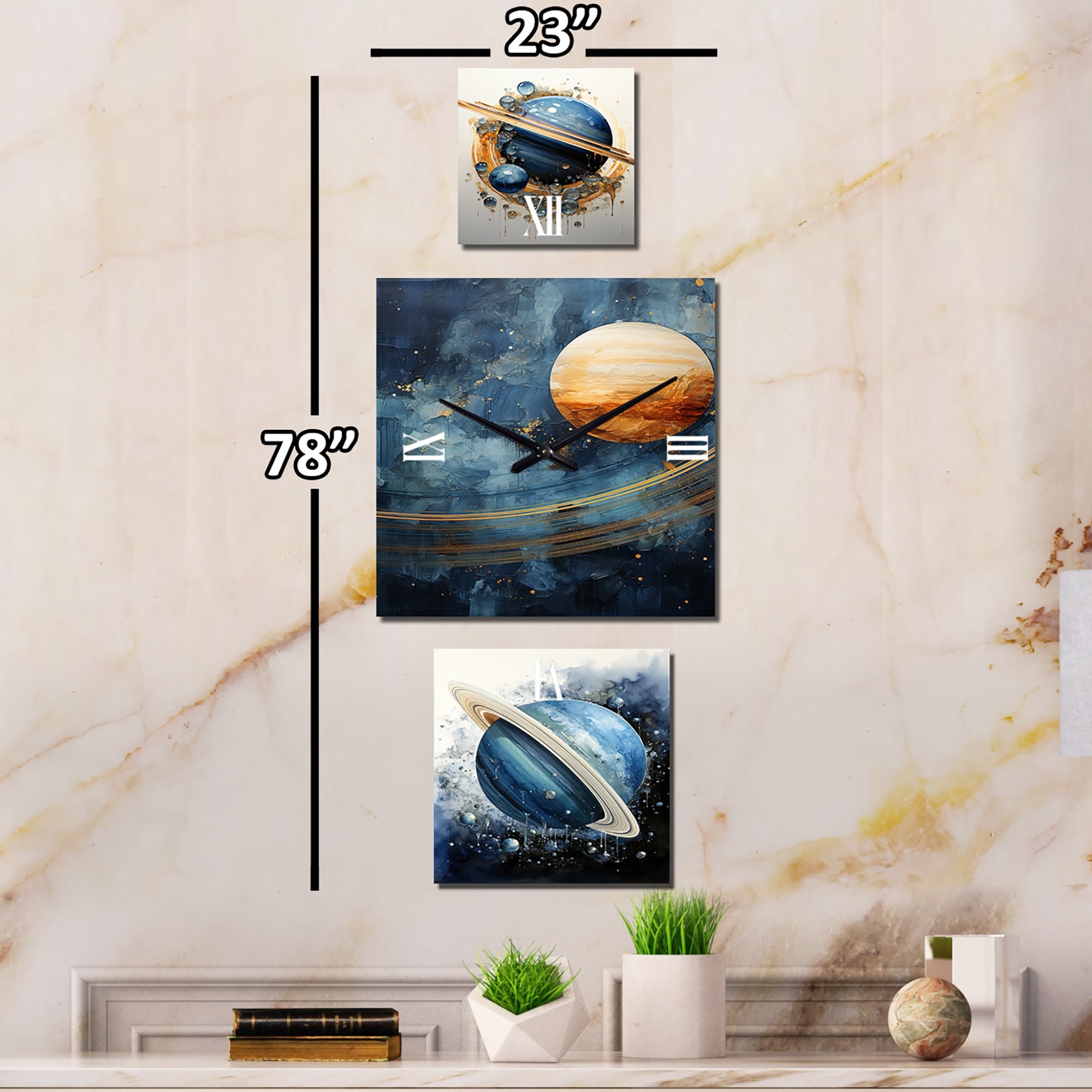 solar system wall clock