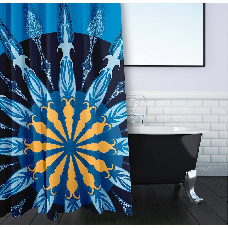 71 x 74-inch Sailor's Delight Geometric Print Shower Curtain ...