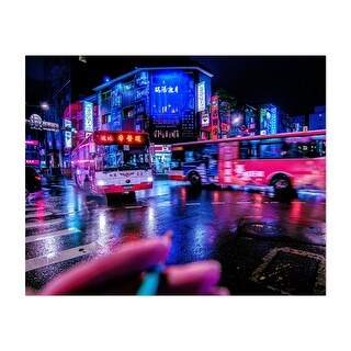 Taipei City Taiwan Taoyuan Cyberpunk Photography Art Print/Poster - Bed ...