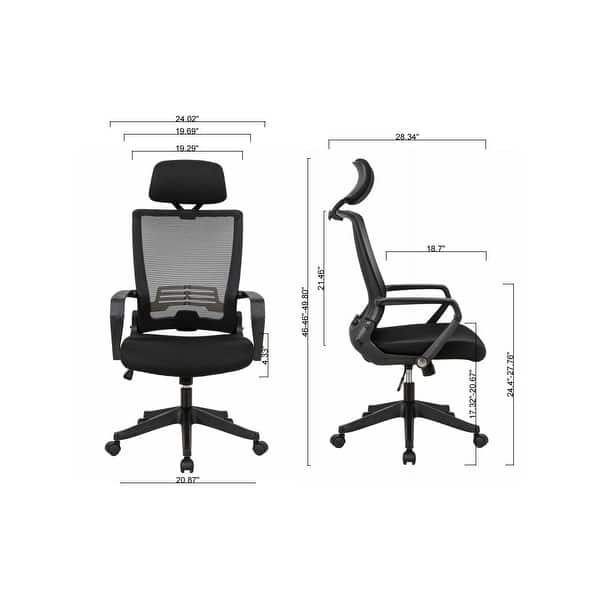 Nylon Ergonomic Desk Chair Tilt High Back Office Chair Foot Rest - Bed ...