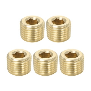 Male PT Pipe Plug Internal Hex Thread Socket, Hex Counter Sunk Solid ...