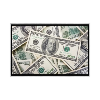 iCanvas "American Hundred Dollar Bills" by scratch Framed - Bed Bath ...
