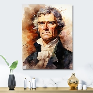 Designart "Thomas Jefferson President Portrait" President/Political ...