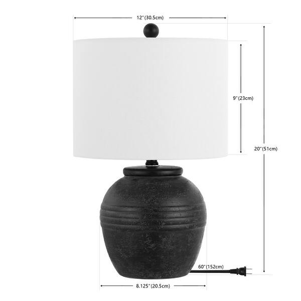 SAFAVIEH Lighting Naturi Modern 20-inch Table Lamp - 12 in. W x 12 in ...
