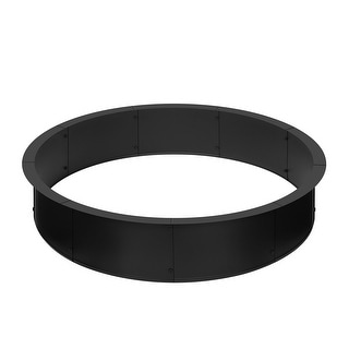 40 Inch Round Fire Pit Ring Insert for Outside Wood Burning, DIY ...