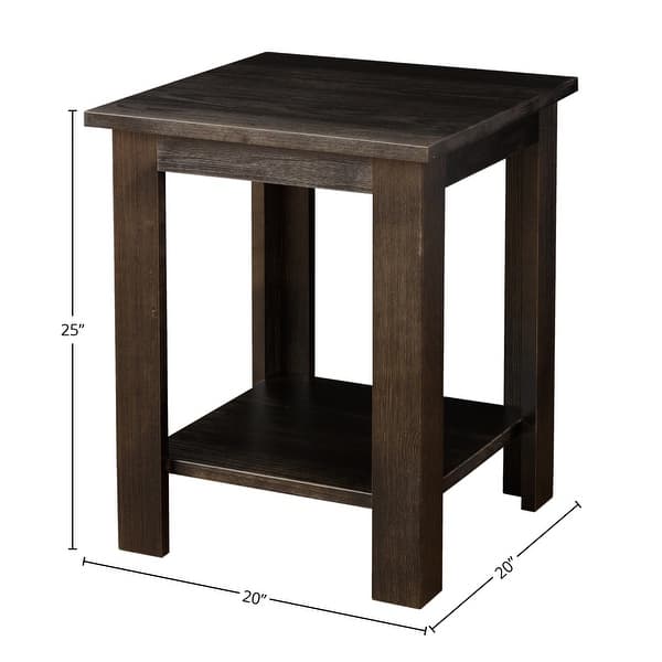Modern Traditional 20-inch Wide End Table with Shelf - Bed Bath ...