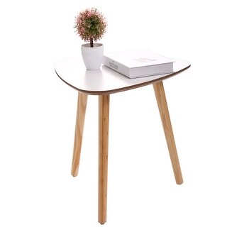Top Waterproof Portable Triangular End Table with 3 Supporting Feet ...
