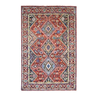 Shahbanu Rugs Prismatic Red Supple Collection Hand Knotted Shiraz ...