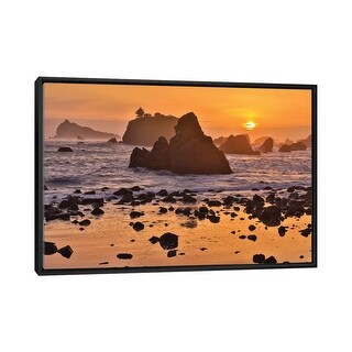 iCanvas "Sunset And Sea Stacks Along The Northern California Coastline ...