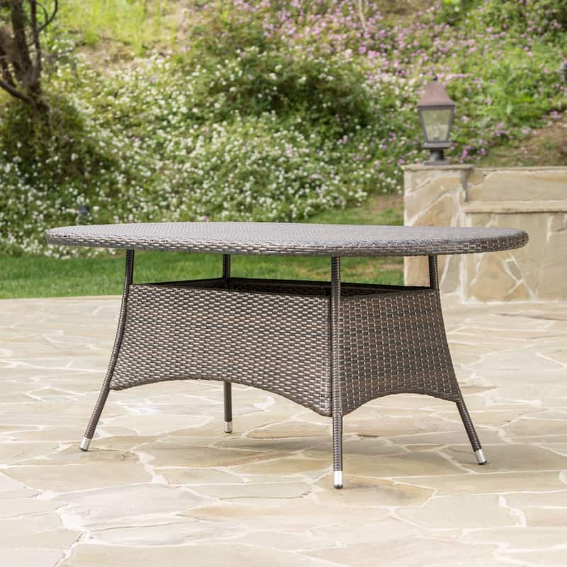 San Pico Outdoor Wicker Dining Table by Christopher Knight Home ...