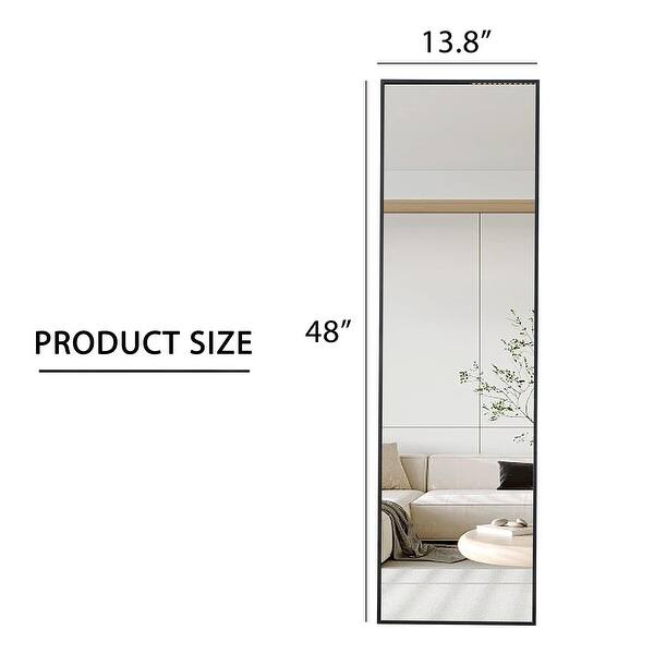 Full Length Mirror Aluminium alloy Metal Frame Wall Mounted Full Body ...