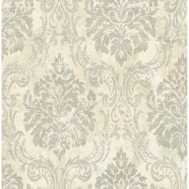 Seabrook Designs Metropolitan Damask Unpasted Wallpaper - Overstock ...