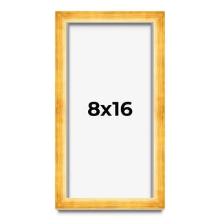 8x16 Shadow Box Frame Gold | 1.625 Inches Deep Real Wood Traditional ...