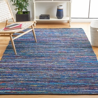 SAFAVIEH Handmade Rag Rug Nescha Casual Stripe Cotton Rug - Bed Bath ...