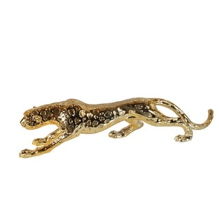 Standing Gilt Leopard Large 31 Inches Long - 31.00 x 5.50 x 7.00 inches ...