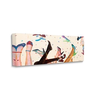 Stupell Feet Throwing Heels Female Fashion Fun Canvas Wall Art - Bed ...