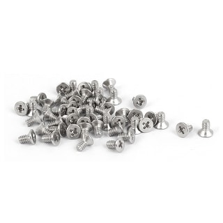 50 Pcs M1.6x3mm 316 Stainless Steel Flat Head Phillips Machine Screws ...