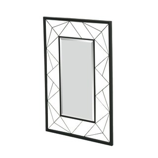 Gorgeous Rectangular Wall Mirror with Faux Wood Frame, a Stunning ...