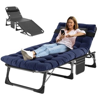 -Position Folding Chaise Lounge - Heavy Duty Outdoor Chair for Pool ...