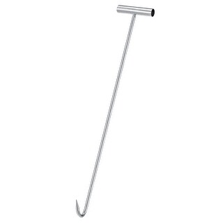 23" T-Handle Meat Boning Hook, Galvanized T Hooks for Butcher Shop ...